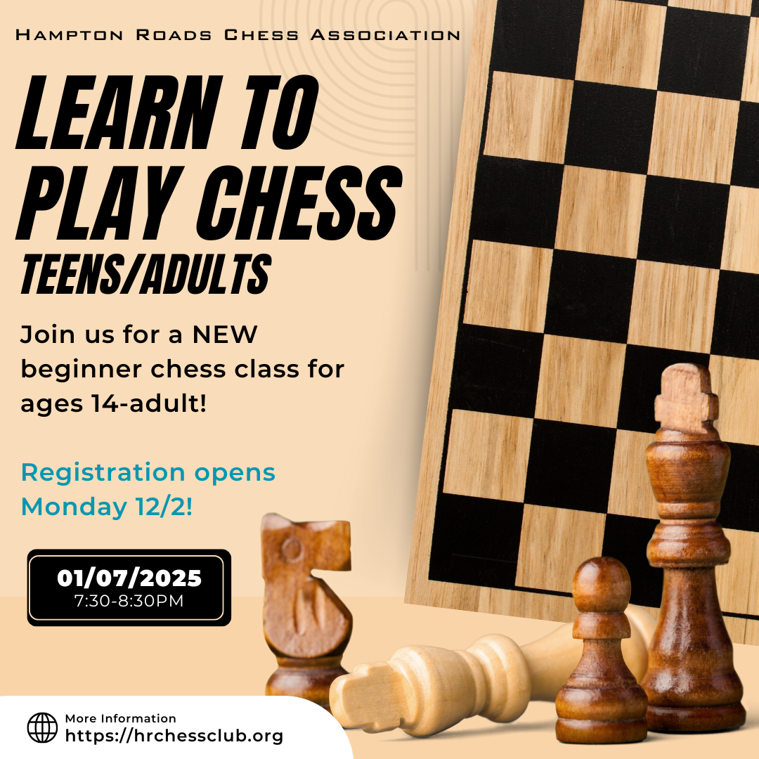 Learn to Play Beginner Chess Classes – Hampton Roads Chess Association